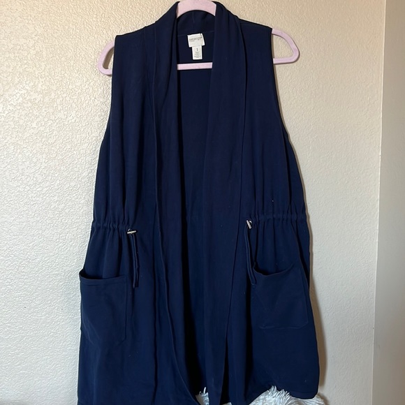 Chico's | Jackets & Coats | Chicos Zenergy Sleeveless Draped Jacket ...